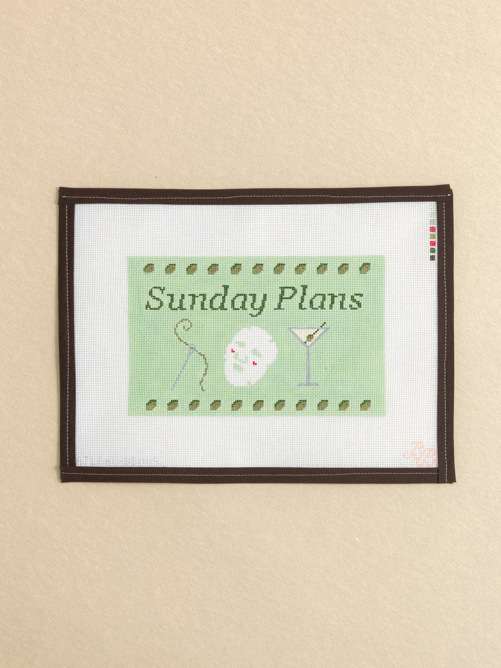 Sunday Plans Needlepoint Canvas | Le Fil